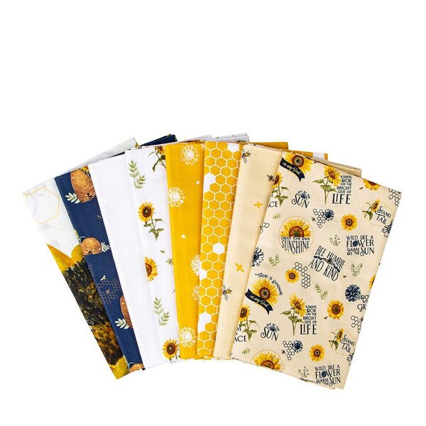Honey Bees and Flowers Please 1-Yard Bundle Yellow | Riley Blake Designs