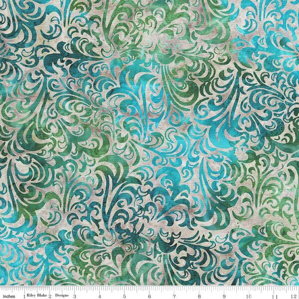 Expressions Batiks Elementals Twirl & Swirl Coastal Shimmer | Riley ...