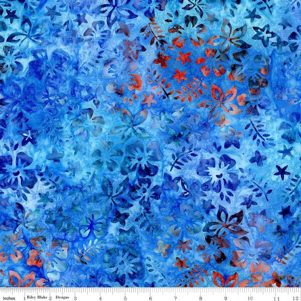 Expressions Batiks Toes in the Sand Blueprint Matte | Riley Blake Designs