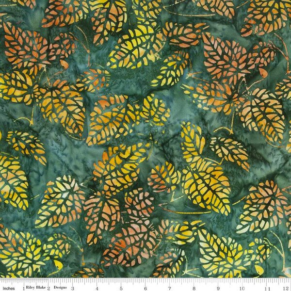 Expressions Batiks Tjaps Green Multi | Riley Blake Designs