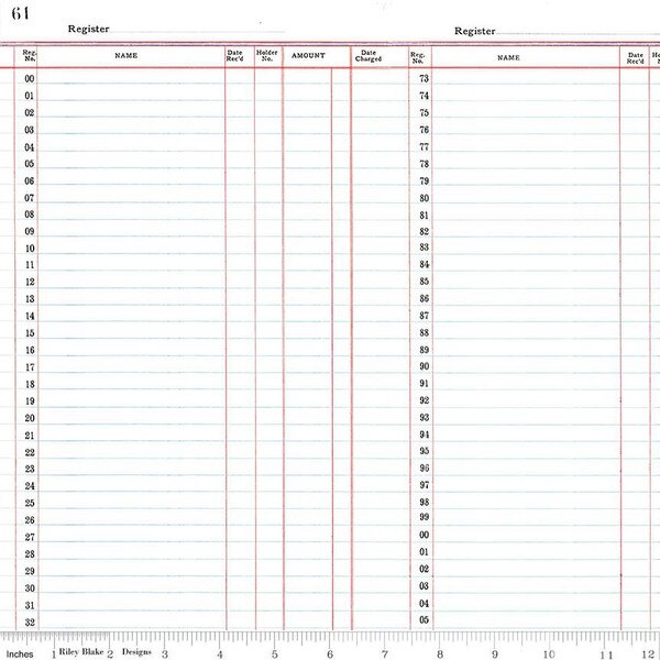 Journal Basics Ledger Paper White | Riley Blake Designs