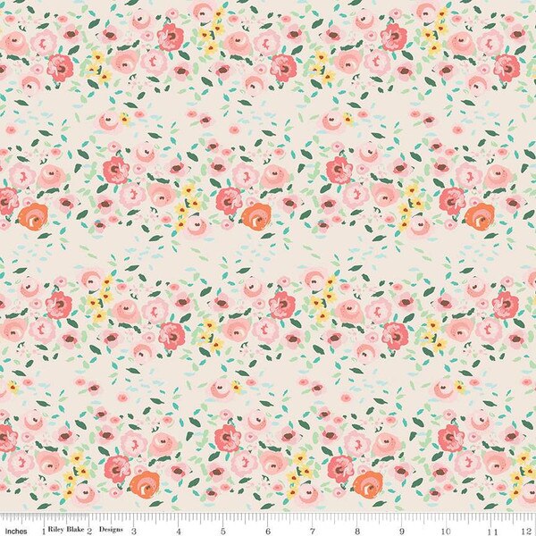 In the Afterglow Floral Cream | Riley Blake Designs