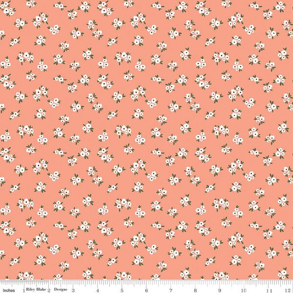 Homemade Blossoms Coral | Riley Blake Designs