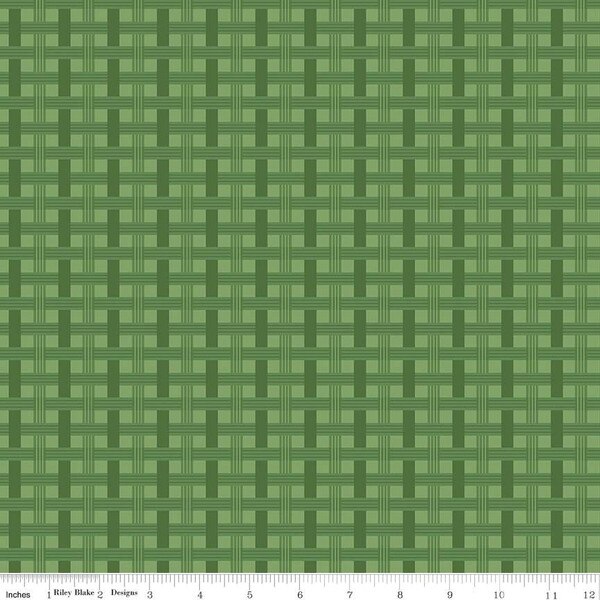To Grandmother's House Basket Weave Grass | Riley Blake Designs