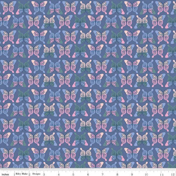 Chloe Butterflies Blueberry | Riley Blake Designs