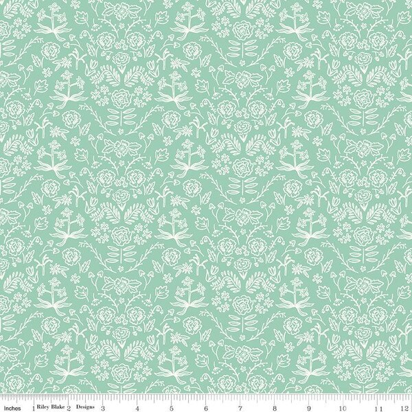 Chloe Damask Mint | Riley Blake Designs