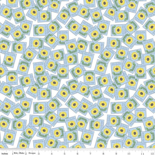 Sunny Skies Seed Packets White | Riley Blake Designs