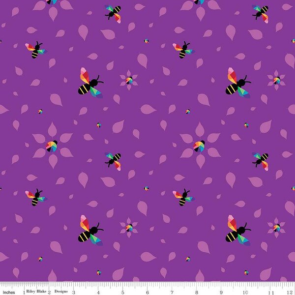 Bloom Busy Bees Purple | Riley Blake Designs