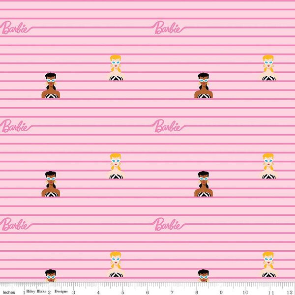 Barbie™ World Barbie Stripe Pink | Riley Blake Designs