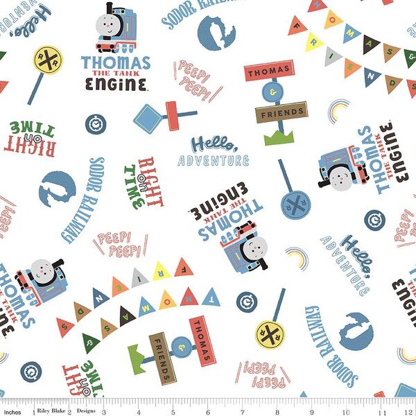 Thomas & Friends™ Sodor Railway Words | Riley Blake Designs