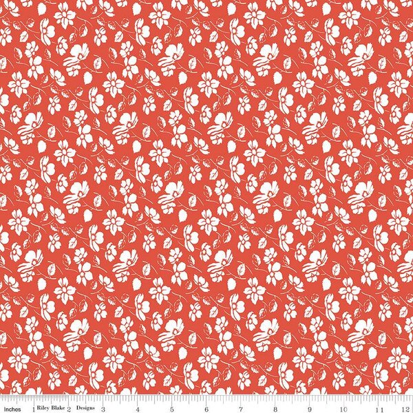 Always in Season Mono Floral Red | Riley Blake Designs