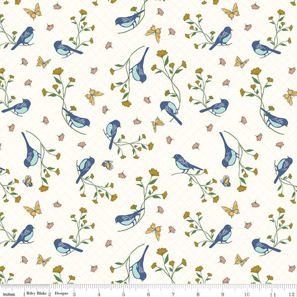 Melody Floral Birds Cloud | Riley Blake Designs