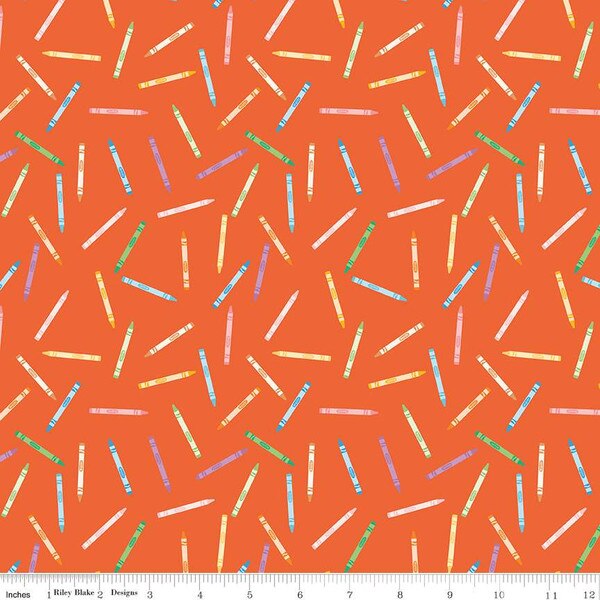 Get Your Cray-on with Crayola Crayons Red | Riley Blake Designs