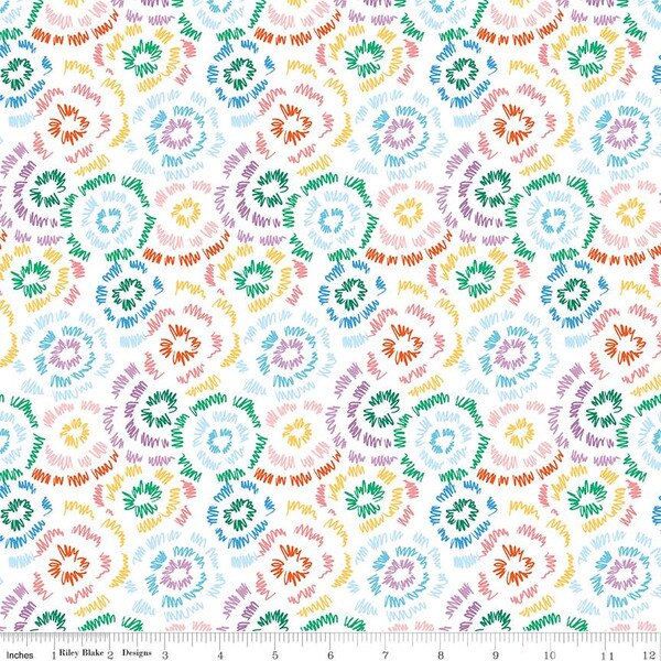 Get Your Cray-on with Crayola Fireworks White | Riley Blake Designs
