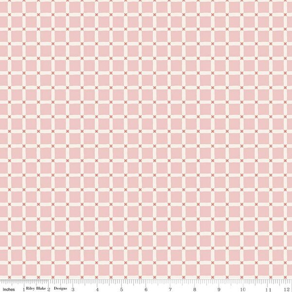 Forest Village Forest Grid Pink | Riley Blake Designs