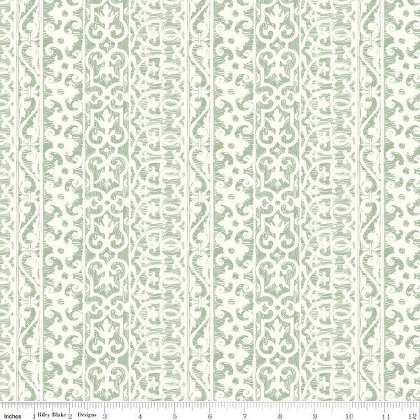 Nature's Portrait Filigree Sage | Riley Blake Designs