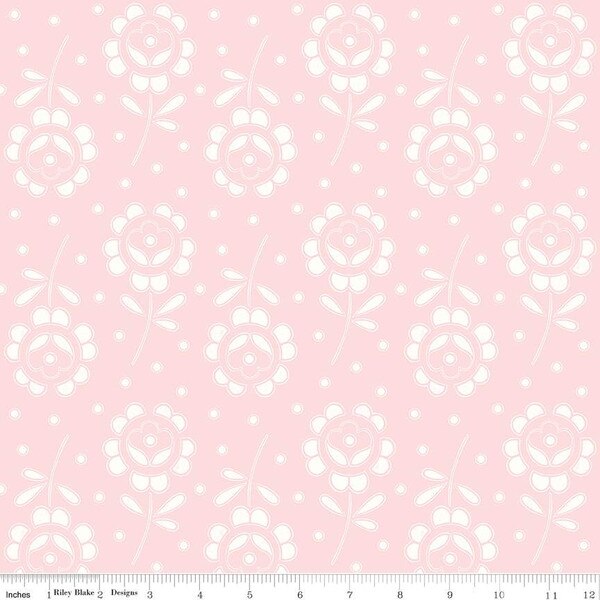 Sewing Seeds III Rose Cutwork Pink | Riley Blake Designs