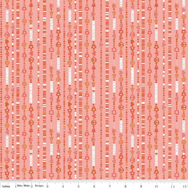 Besties Friendship Bracelets Coral | Riley Blake Designs