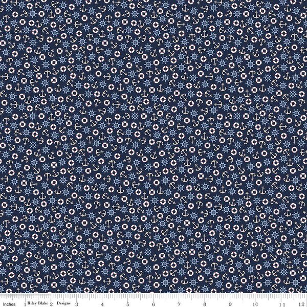 Yacht Club Toss Navy | Riley Blake Designs