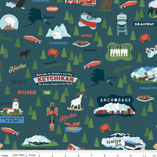 Alaska Icons Blue | Riley Blake Designs
