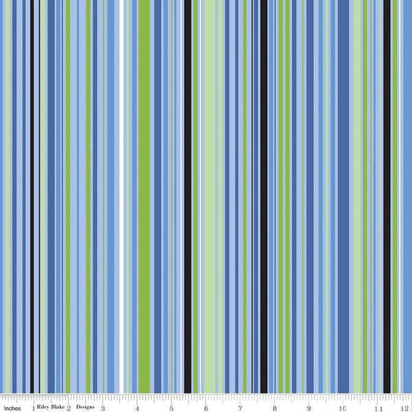 Cloudburst Stripe Blue | Riley Blake Designs