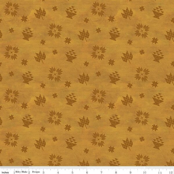 Covered Bridges in Fall Block Toss Gold | Riley Blake Designs