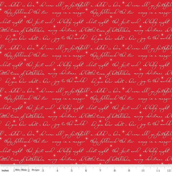 Glisten Text Red | Riley Blake Designs