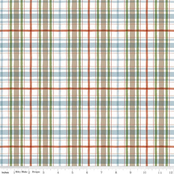 Santa's Tree Farm Plaid Snowy | Riley Blake Designs