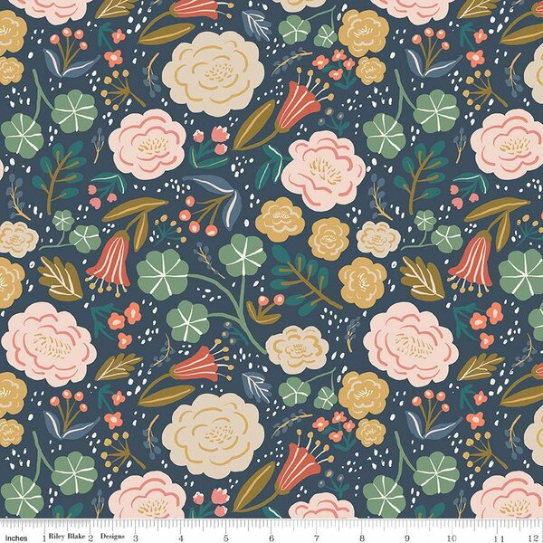 Ivy Reese Main Navy | Riley Blake Designs