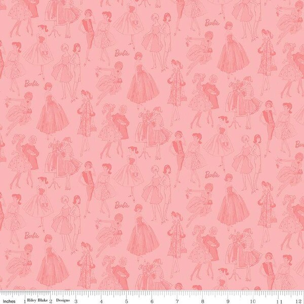 Barbie™ Vintage Tonal Pink | Riley Blake Designs