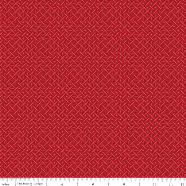 Vera's Garden Basket Weave Red | Riley Blake Designs