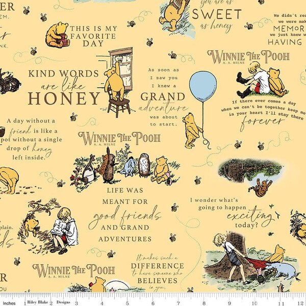 Winnie the Pooh Main Sunshine | Riley Blake Designs