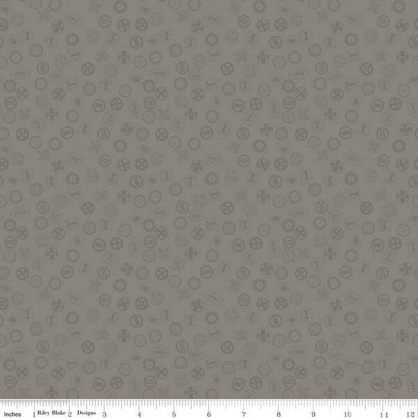 Thomas & Friends™ 80th Anniversary Railroad Signs Gray | Riley Blake ...