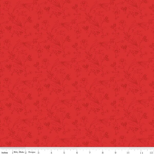 Sew America Flower Vines Red | Riley Blake Designs