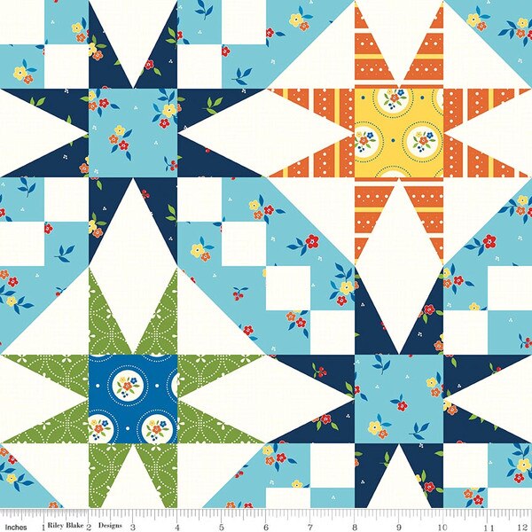 Summer's in Town Cheater Print Multi | Riley Blake Designs