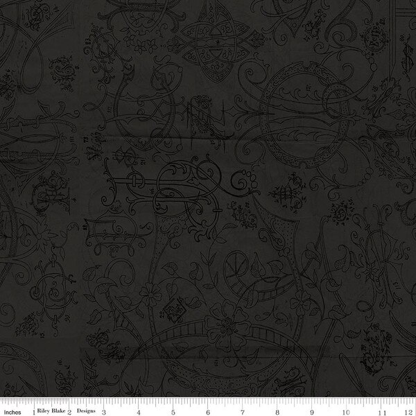 Scary Scraps Scary Stitches Black | Riley Blake Designs