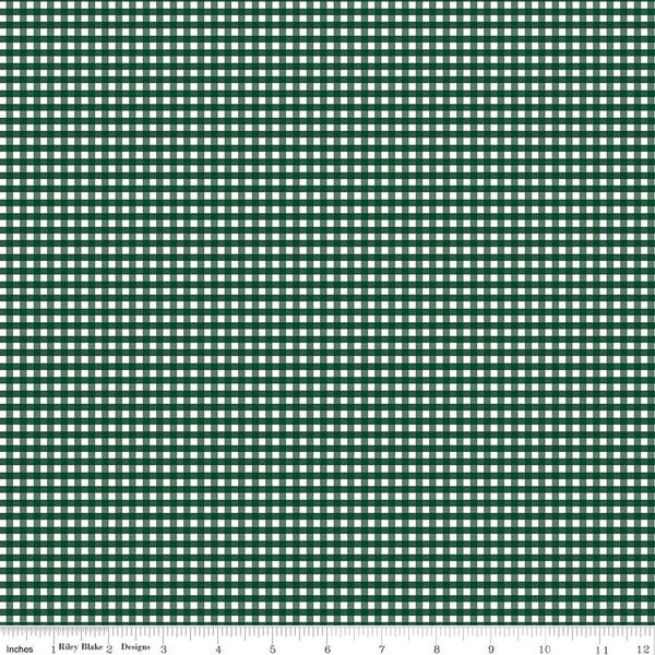 1/8" Gingham Christmas Green | Riley Blake Designs
