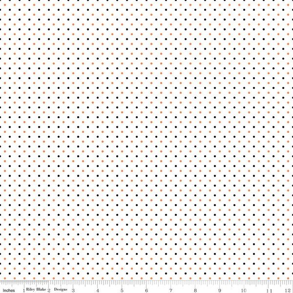 Swiss Dot on White Halloween | Riley Blake Designs