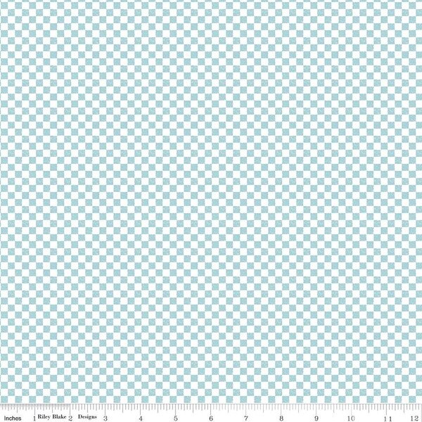 Check Please! 1/4" Check Aqua | Riley Blake Designs