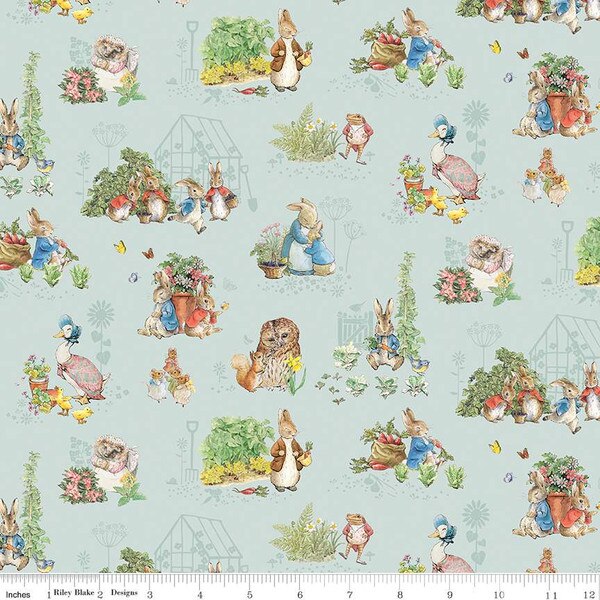 Peter Rabbit™ & Friends Characters Blue | Riley Blake Designs