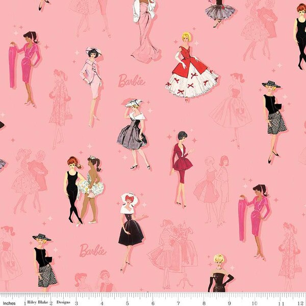 Barbie™ Vintage Main Pink | Riley Blake Designs