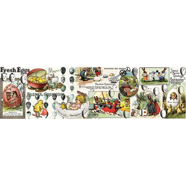 Egg Hunt Easter Egg Collage Multi | Riley Blake Designs