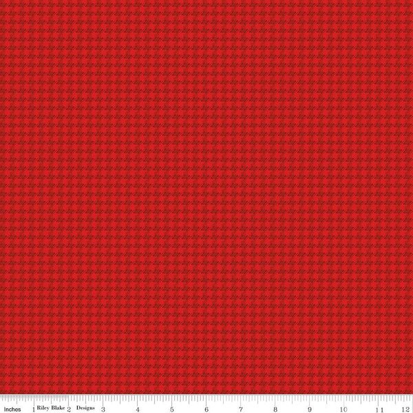 Stitcher's Flannel Houndstooth Red | Riley Blake Designs