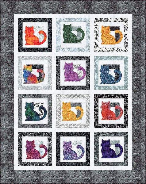 Expressions Batiks Feline Groovy Quilt Kit | Riley Blake Designs