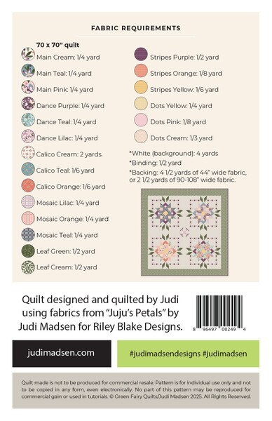 Judi Madsen Designs Juju's Petals Quilt Pattern | Riley Blake Designs