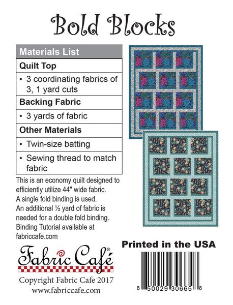 Fabric Café Bold Blocks Quilt Pattern | Riley Blake Designs