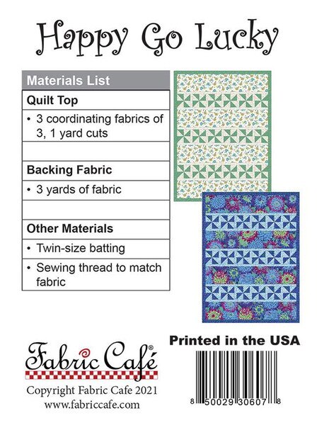 Fabric Café Happy Go Lucky Quilt Pattern | Riley Blake Designs