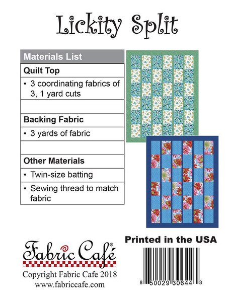 Fabric Café Lickety Split Quilt Pattern | Riley Blake Designs