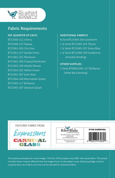 Bluebird Patterns Carnival Glass Quilt Pattern | Riley Blake Designs