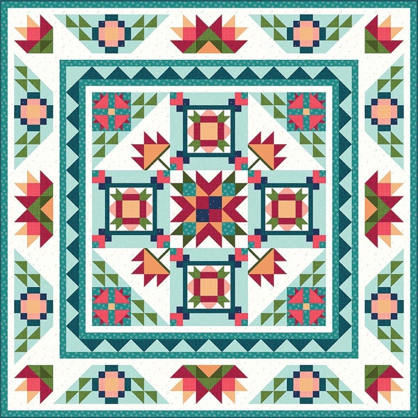 Bluebird Patterns Sunburst Garden Quilt Pattern | Riley Blake Designs